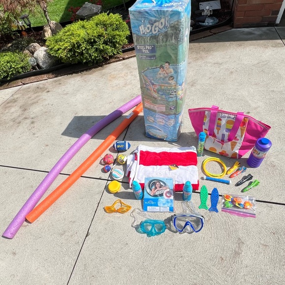 Other | Vibrant Pool Party Supplies Set | Poshmark